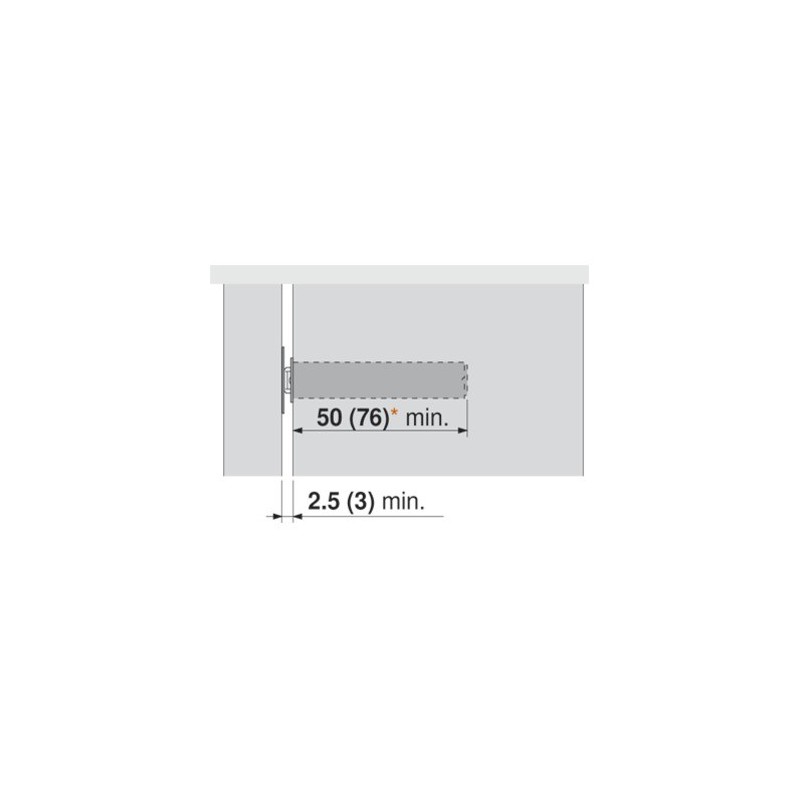 TIP-ON Blum do drzwi - wersja standardowa, z magnesem 956.1004 czarny