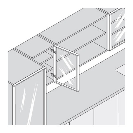 Zawias meblowy Blum do ramki aluminiowej 71T950A