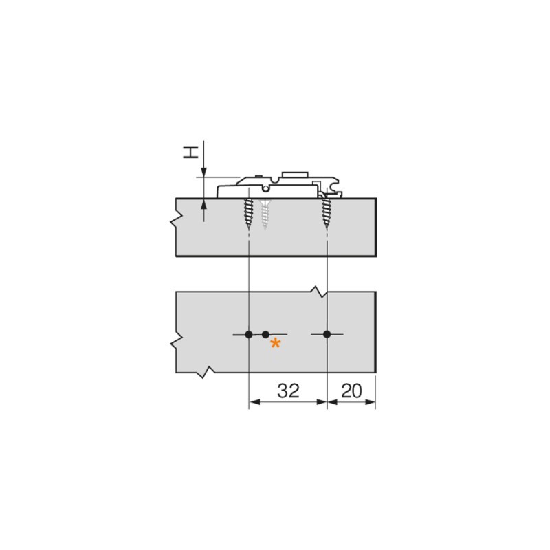 Prowadnik 175H3100 onyks Blum